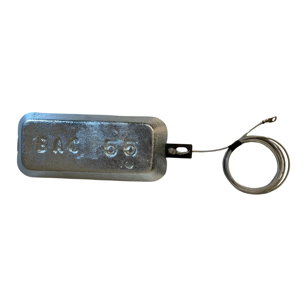 Zinc anode 4.2kg/9,26lb, wire 3m/10ft. (3mm) wire, 316L, Rfender5 ...